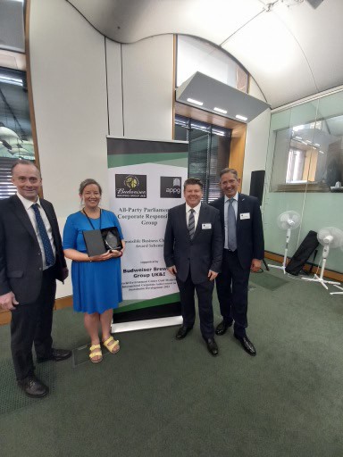 Minister Lord Callanan, Alison Gardner (Camelot UK Lotteries), Dean ...